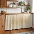 Beige Gradient Squares Cabinet Curtains 28" W x 51" L Softness Layers ...