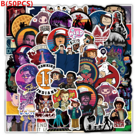 50pcs Stranger Things Stickers TV Stickers Skateboard Laptop Car ...