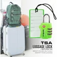 (2-Pack) TSA Luggage Lock + Matching TAG | BRIGHT COLORS Help Easily ...