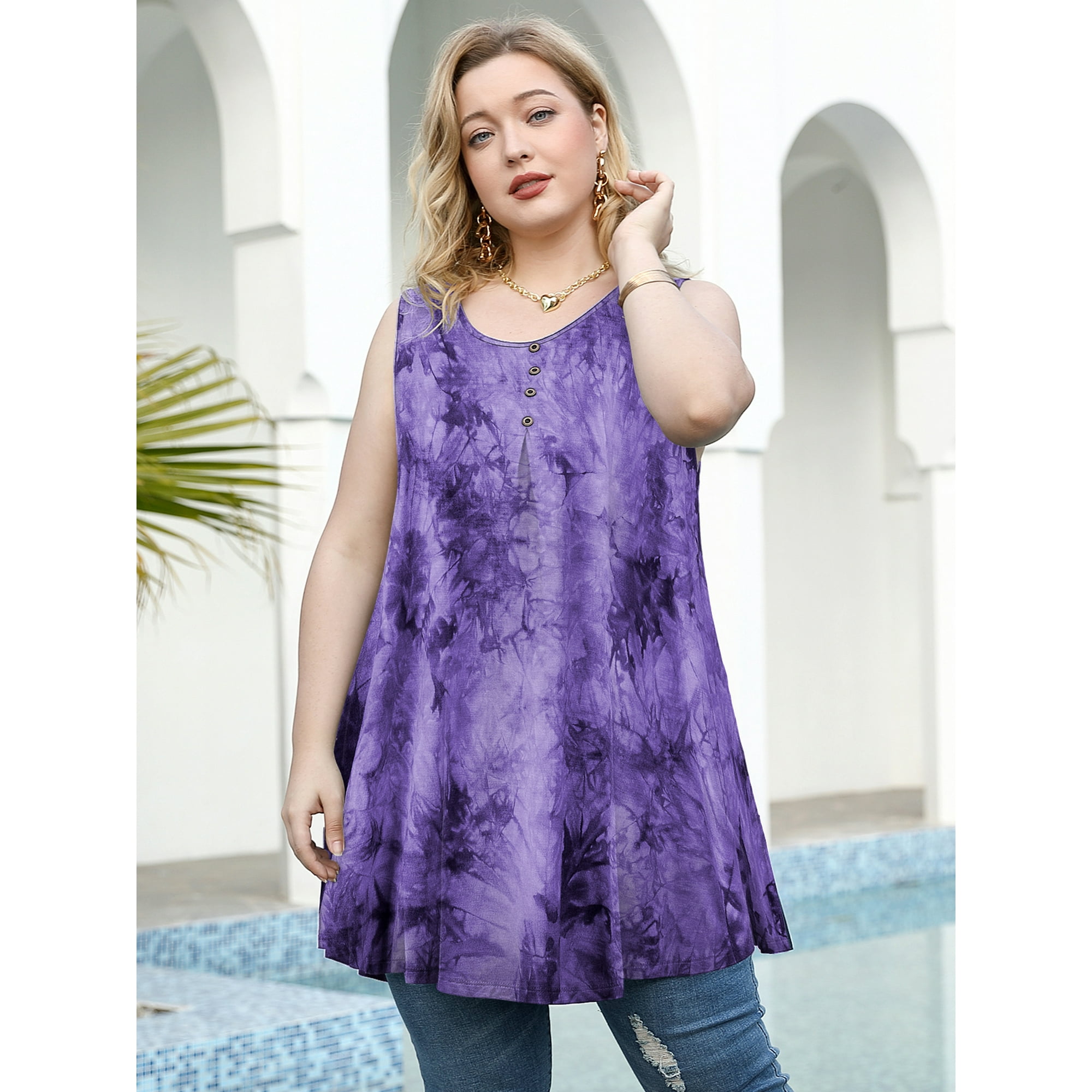 Click here for Larace Plus Size Tank Tops For Women Sleevelss Tun... prices