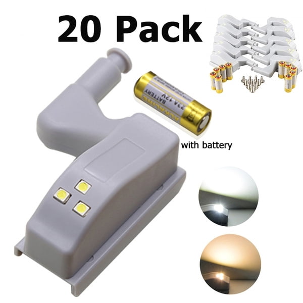 Dicasser 20pcs Cabinet Hinge LED Sensor Light Home Kitchen Closet ...