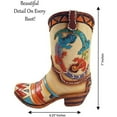 Urbalabs Western Lizard Cowboy Boot Vase South Western 7 Inch Brown ...