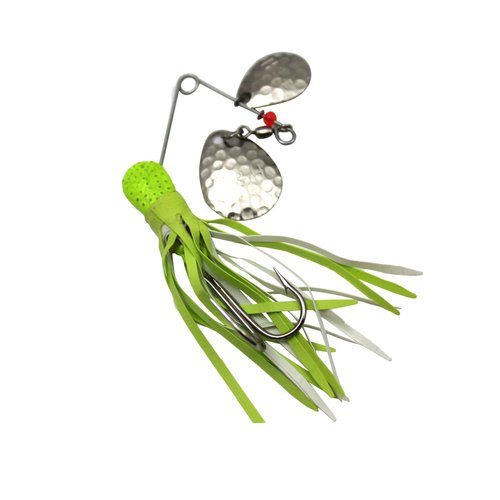 H&H Double Spinner Spinner Bait, Chartreuse & White, 3/8 oz - Walmart.com