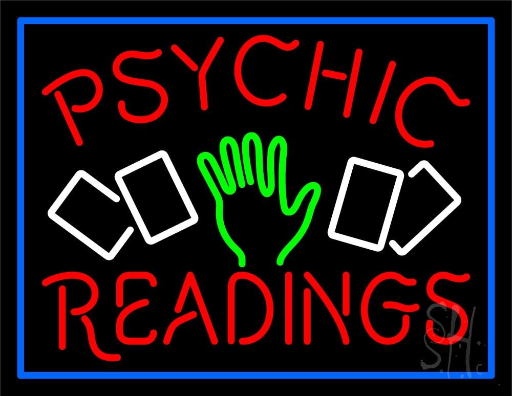 Red Psychic Readings With Logo LED Neon Sign 15" Tall x 19" Wide ...