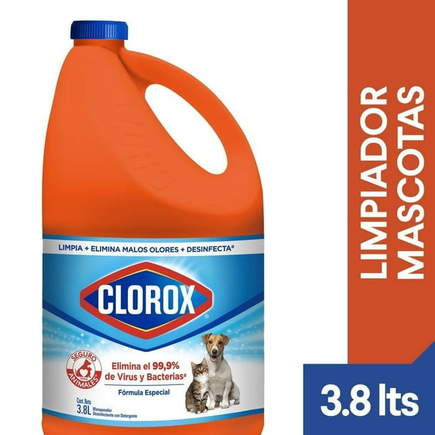 Cloro desinfectante con detergente Clorox Expert perros y gatos 3.8 L ...