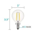 40-Watt Equivalent G16.5 Dimmable Edison LED Bulbs UL Listed 2700K Warm ...