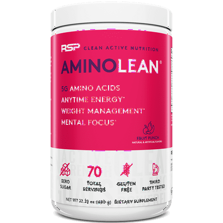 RSP Nutrition AminoLean Pre Workout Powder with BCAAs, Amino Energy for ...