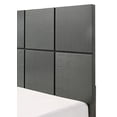 1pc Queen Size Bed Contemporary Design Textured Front Panels Features ...