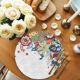 Bohemian Floral Round Placemats Set of 8 for Dinning Tables,Heat-proof ...
