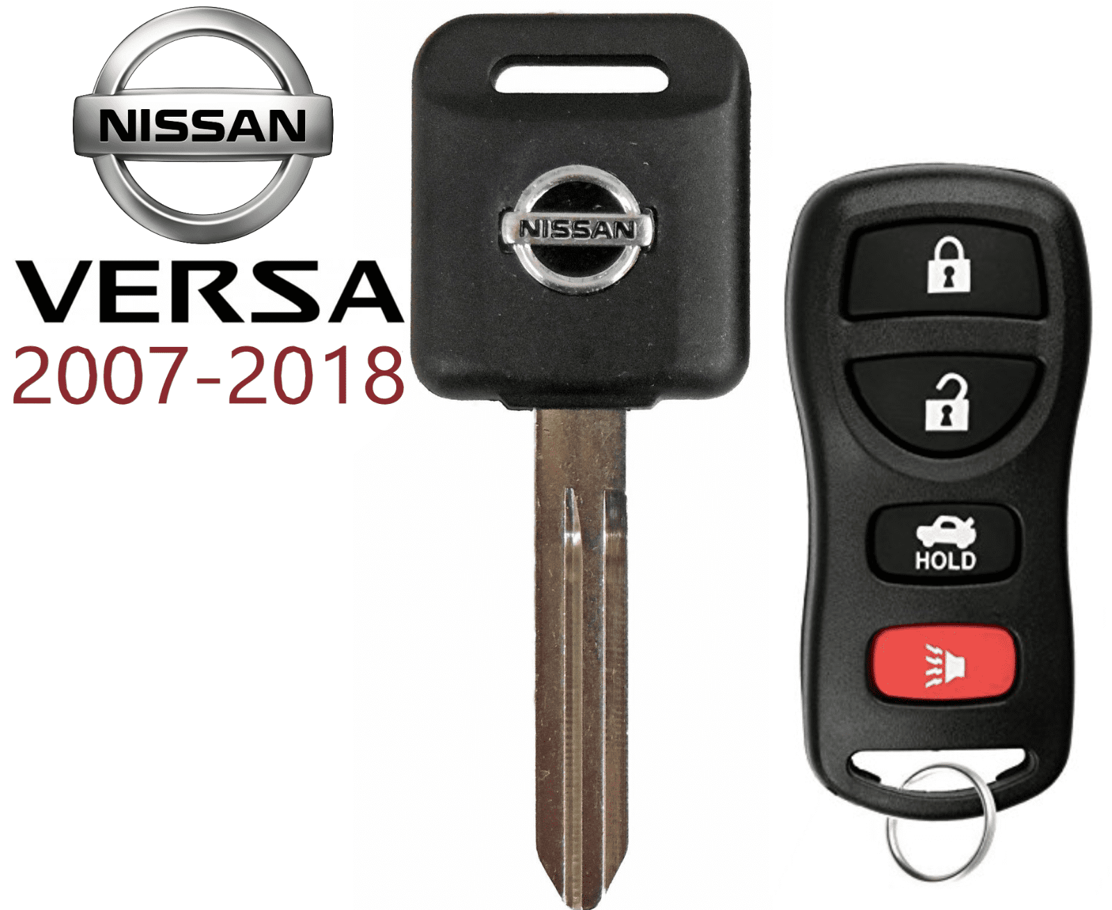 Versa 2007-2018 N104 Chip Key + Keyless Remote Entry Key Fob VLS ...