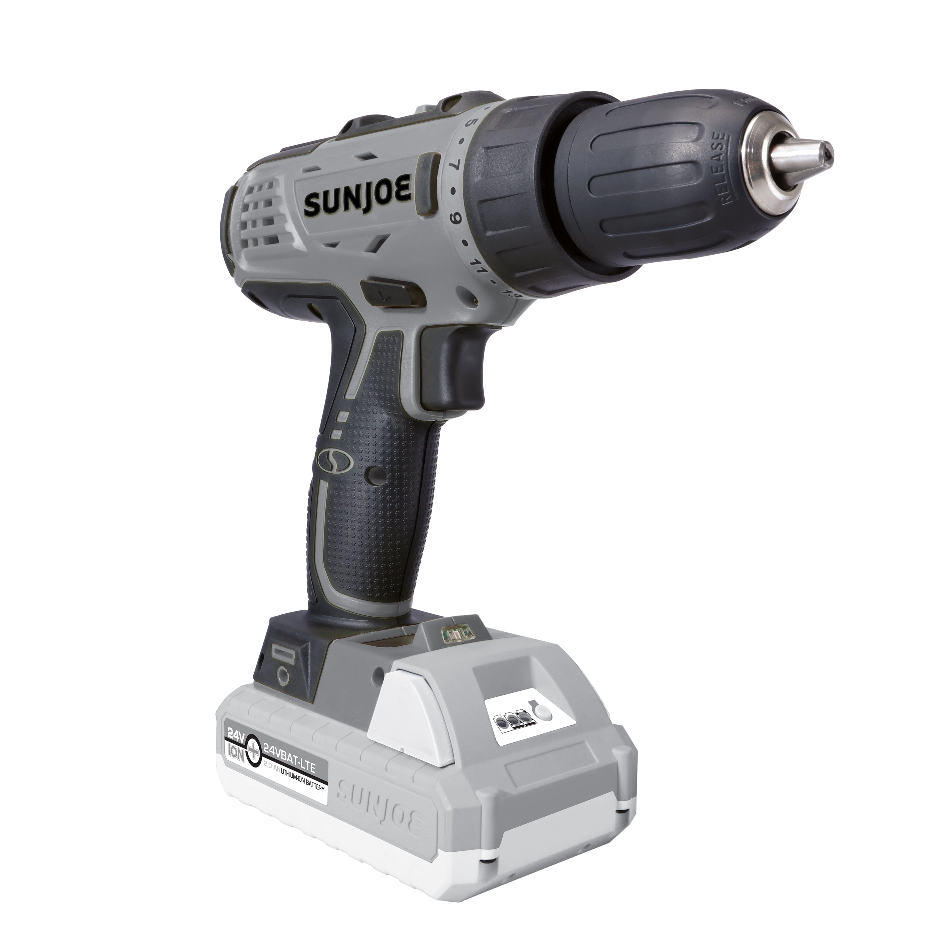 Sun Joe 24V-DD-LTE-BLK Lithium iON Cordless Drill Driver | 24-Volt | 2 ...