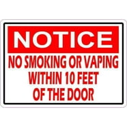 Clean Air Zone No Smoking or Vaping Allowed Symbols Sign - Walmart.com