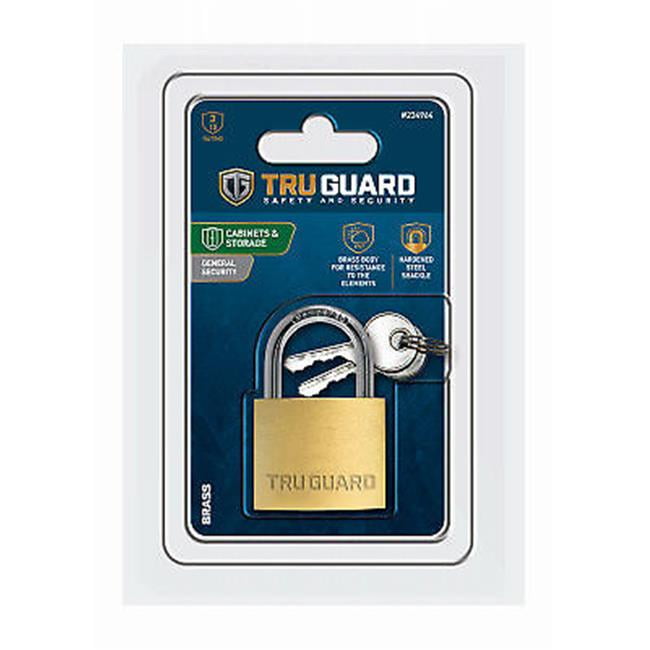 Master Lock 234964 0.56 in. Tru Guard Solid Body Brass Padlock with ...