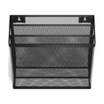 MyOfficeInnovations 3 Compartment Wire Mesh File Organizer Matte Black ...