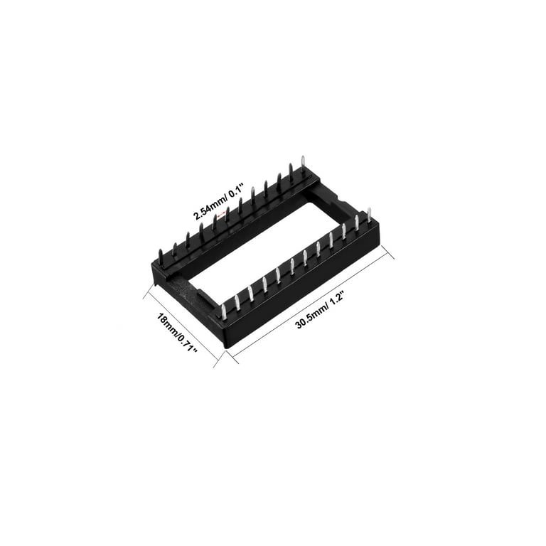 Dip Switch Uxcell 25-Pack DIP IC Sockets - 24-Pin 2.54mm Pitch For PCB ...