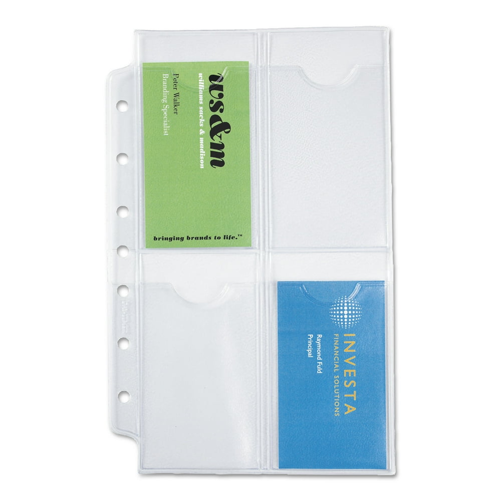 Day-Timer Business Card Holders for Looseleaf Planners, 5 1/2 x 8 1/2 ...