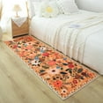 KaMinLy Bohemian Orange Floral Rug, 2'x6', Soft Washable Carpet for ...