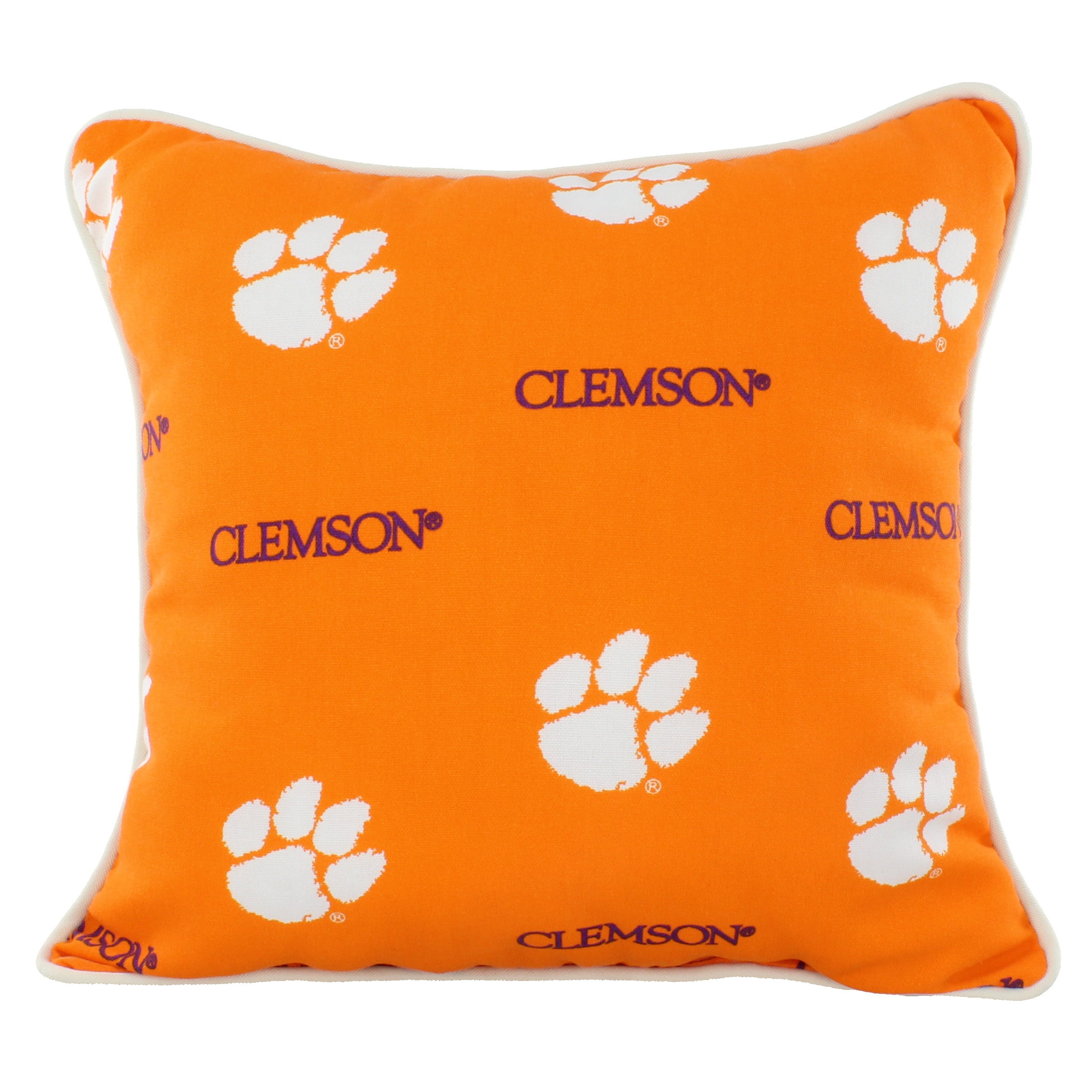 Clemson Tigers College Covers Indoor or Outdoor Decorative Pillow 16 in ...