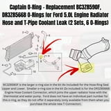 Captain O-Ring Replacement BC3Z8590F, DR3Z8566B O-Rings for Ford 5.0L ...