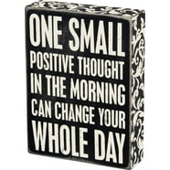 Barnyard Designs 'One Small Positive Thought' Wooden Box Sign ...