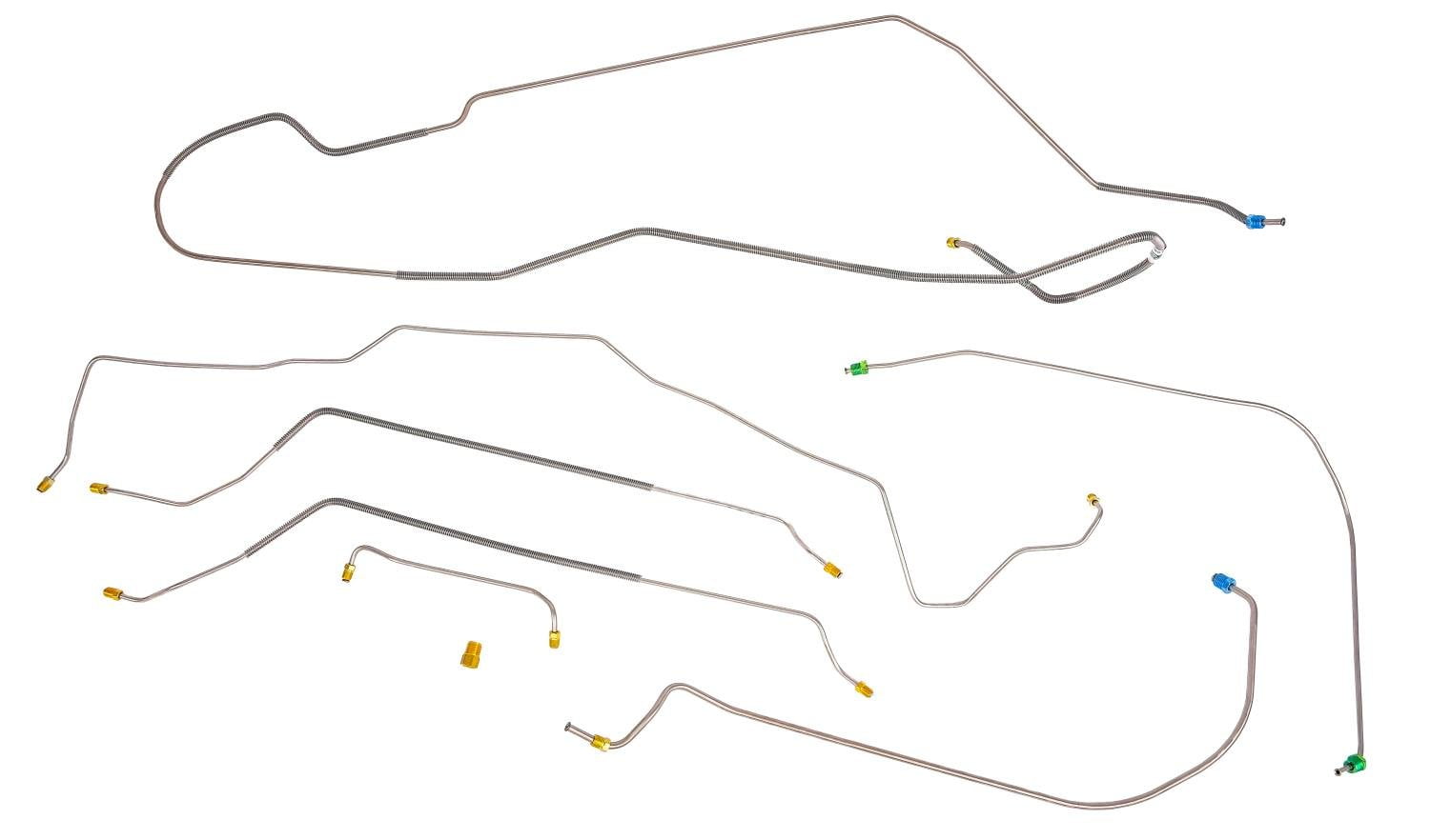 JEGS 13723 Complete Brake Line Set 1968-1970 Chevy Chevelle Power Disc ...
