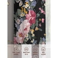 Farmhouse Flowers Sheer Curtains for Living Room Bedroom Country Pink ...