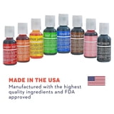 Chefmaster Professional Grade Food Coloring Drops, Kid Safe, 8 Bright ...