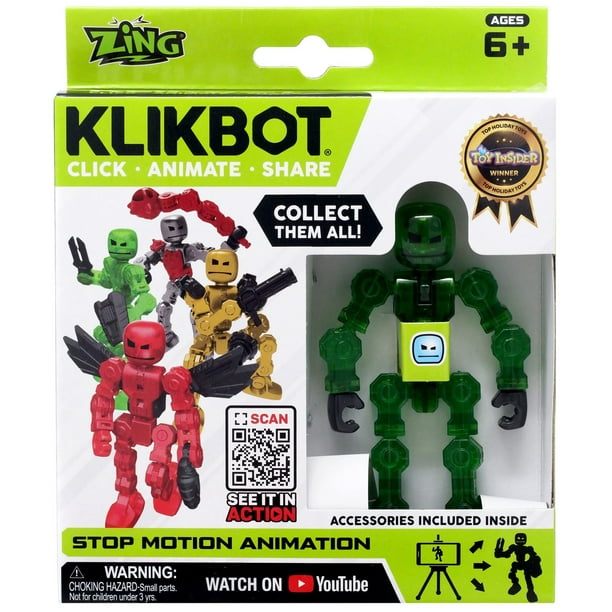 Stikbot Klikbot Green Figure (Translucent) - Walmart.com