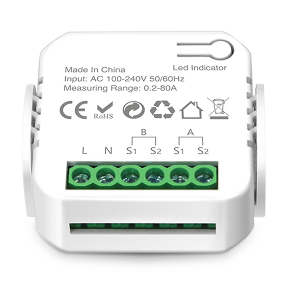 Smart Smart Energy Meter TY Power Consumption Monitor with 2 80A CT ...