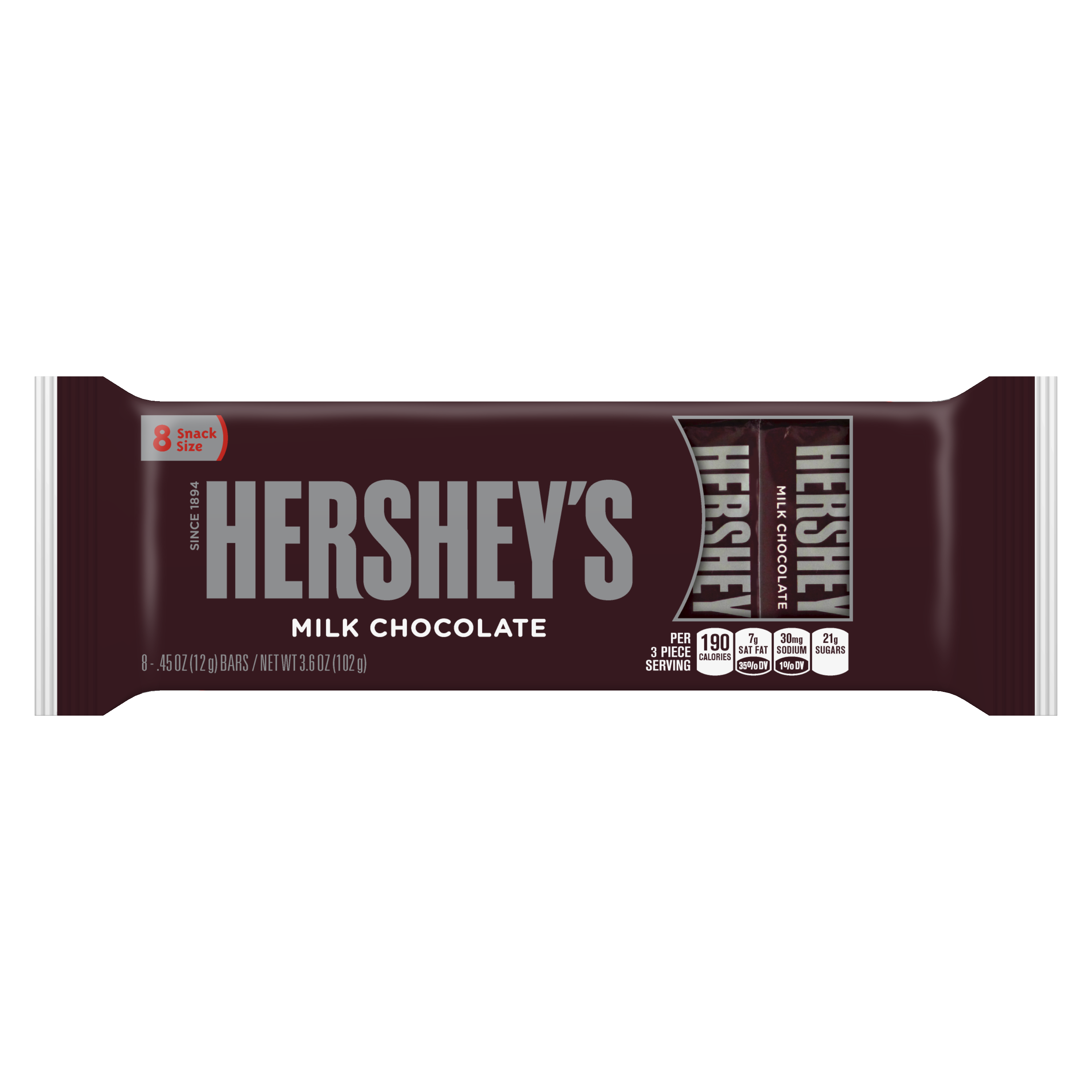 Hershey s Milk Chocolate Snack Size Candy Bars 3 6 Oz 8 Ct Walmart Hershey s Milk Chocolate Snack Size Candy Bars 3 6 Oz 8 Ct Walmart