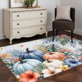 Area Rug 3x5ft Thanksgiving Autumn Pumpkins Area Rugs Washable Low Pile ...