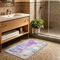 Boho Butterfly Non Slip Bathroom Mat, Wildflowers Grass Floral Garden ...