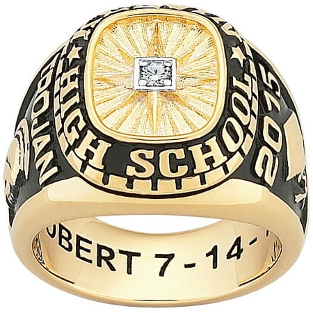 Freestyle Class Rings - Personalized Men's 18K Gold Over Silver ...