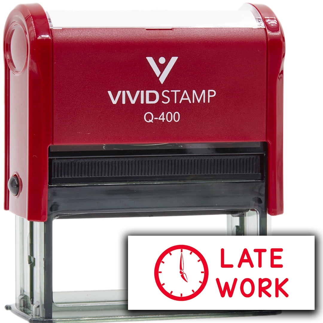 Vivid Stamp Late Work Stamps For Grading Self-Inking Rubber Stamps (Red ...