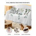 Eucalyptus Leaves Couch Cover for 2 Cushion Couch, Watercolor Weeping ...