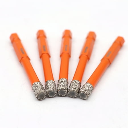 Dry Diamond Drill Bits 5pcs 1/4" with Quick Change Hex Shank for ...