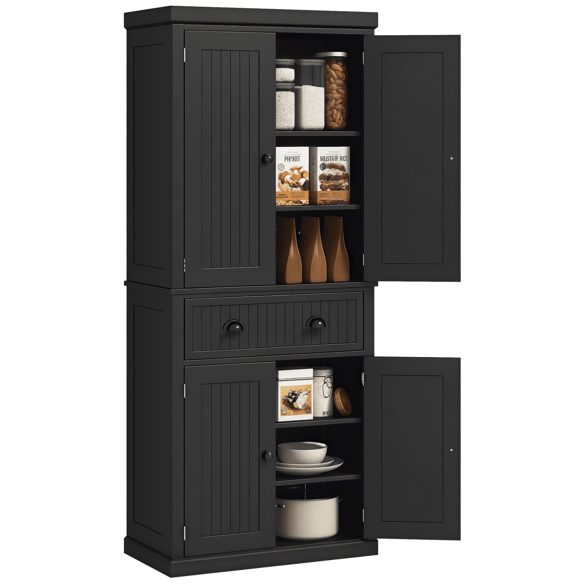 Click here for Homcom 72 Kitchen Pantry  Freestanding Storage Cab... prices