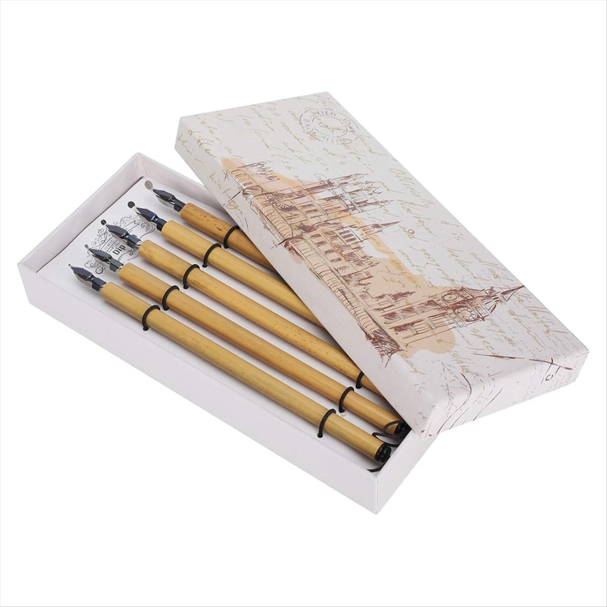 Plumas de Caña de Bambú-Qalam, 5 Piezas de Pluma de Inmersión para ...