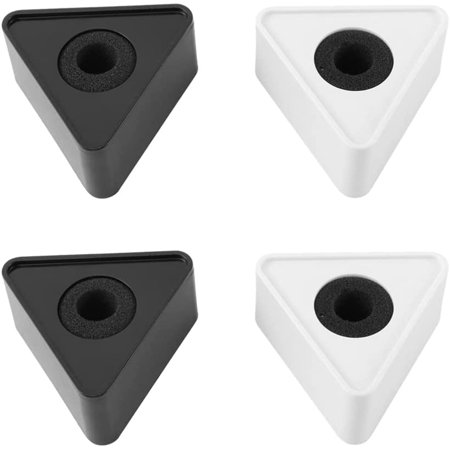 4pcs Microphone Flag Station Triangle Shaped Interview Mic Logo Stand ...