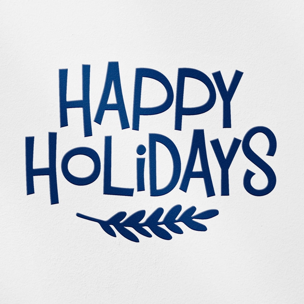 Transparent Decal Stickers Of Happy Holidays (Navy Blue) Premium ...