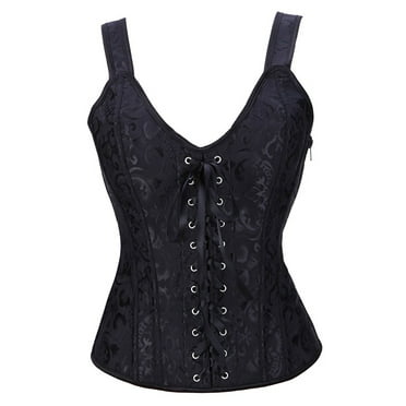 MISS MOLY Women's Lace Up Boned Plus Size Overbust Corset Bustier ...