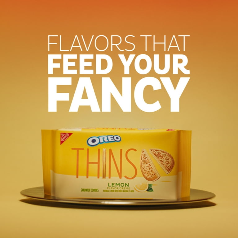 Nabisco Oreo Lemon Creme Sandwich Thin Cookies 101 Oz Walmartcom