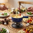 10-Piece Cast Iron Cheese Fondue Pot Set, 2.1 Qt Swiss-Style Fondue Set ...