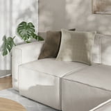 BizChair Luxury Modular Sectional Sofa, Left Side with Arm Rest, Cream ...