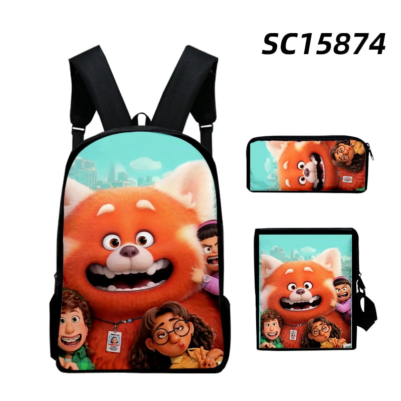Turning Red Backpack Distinctive Painting Animation Paint Backpack with ...