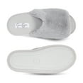 Jessica Simpson Womens Plush Faux Fur Fuzzy Slide On Open Toe Slipper ...