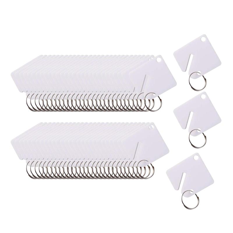 60x Durable Slotted Rack Key Tags White with Split Philippines | Ubuy