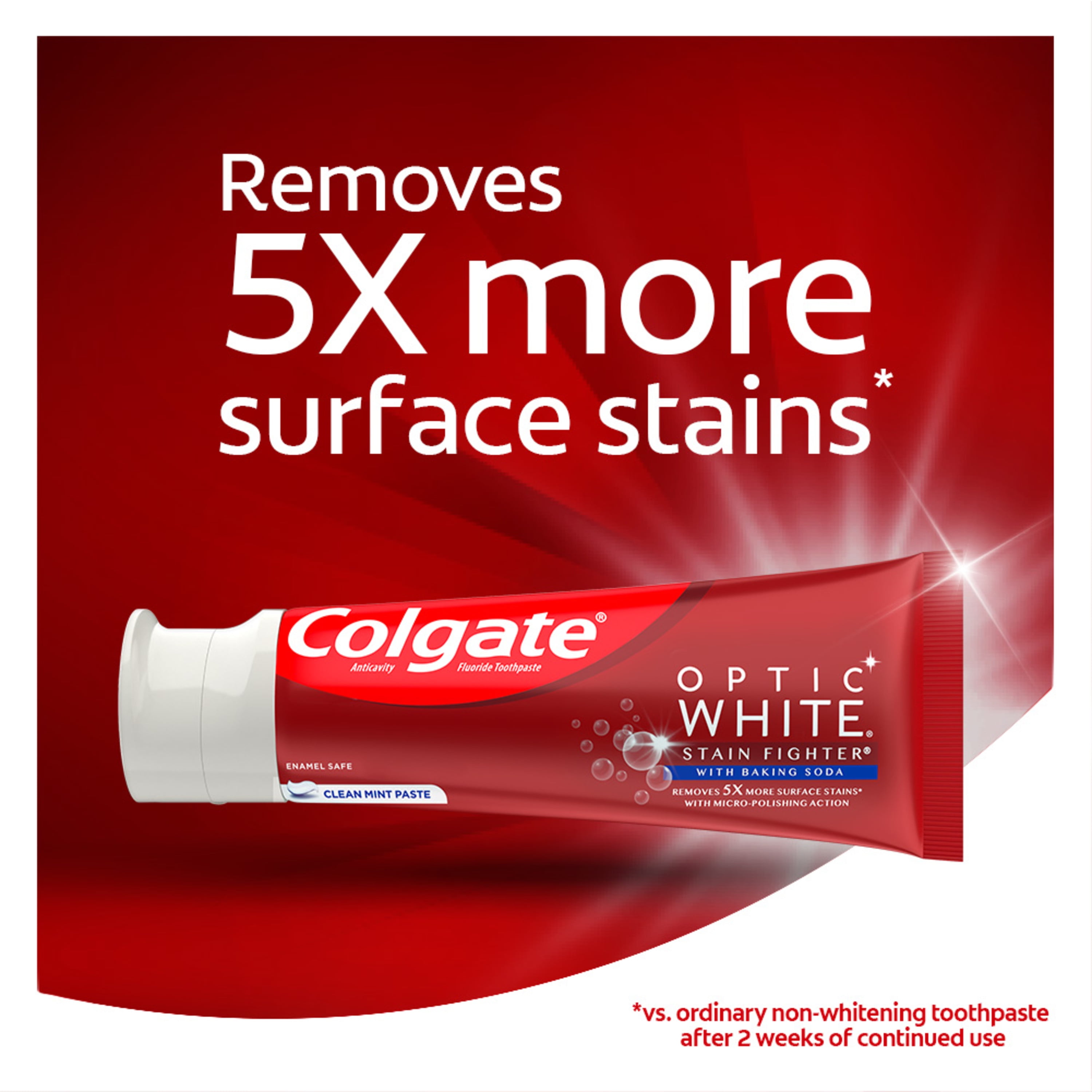 Buy Colgate Optic White Stain Fighter with Baking Soda Whitening ...
