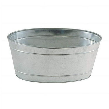 Behrens Galvanized Steel Wash Tub, Functional Decorative Hot Dipped Low ...