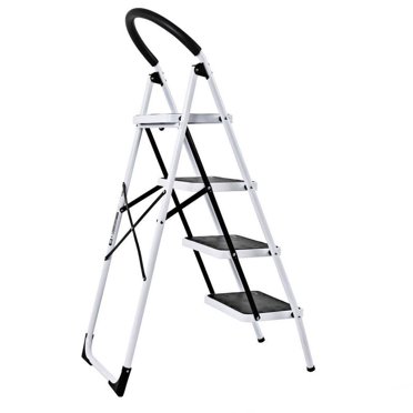 Ktaxon Sturdy Folding 3-Step Iron Ladder, Home Safety, Household 330 lb ...